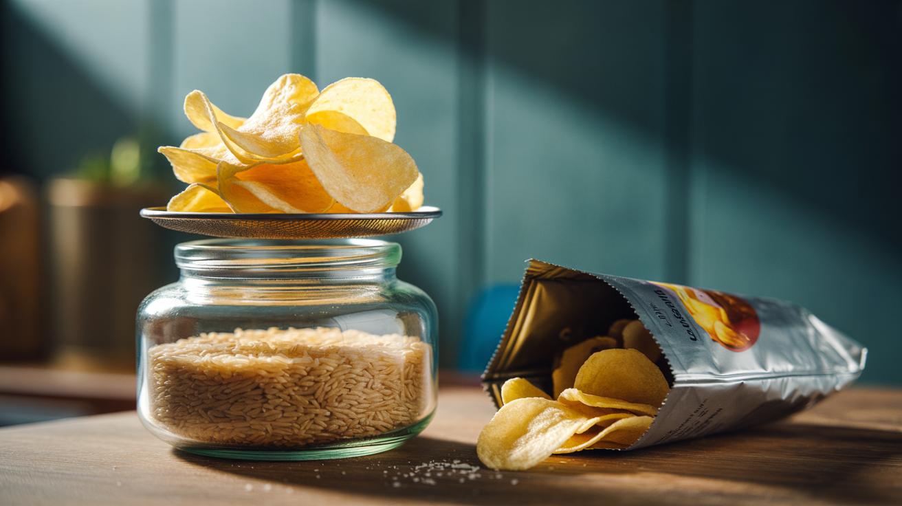 Crisp Soggy Crisps Back in Minutes Kitchen with Rice: how dry grains ...