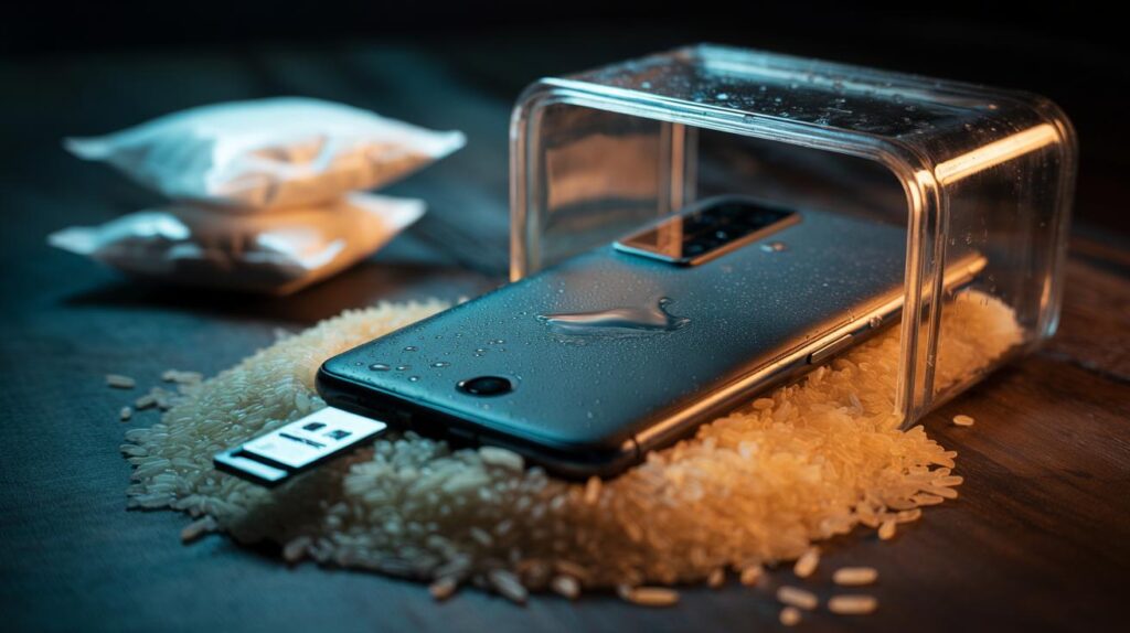 Rice absorbs phone moisture in an hour : how tiny grains save soaked ...