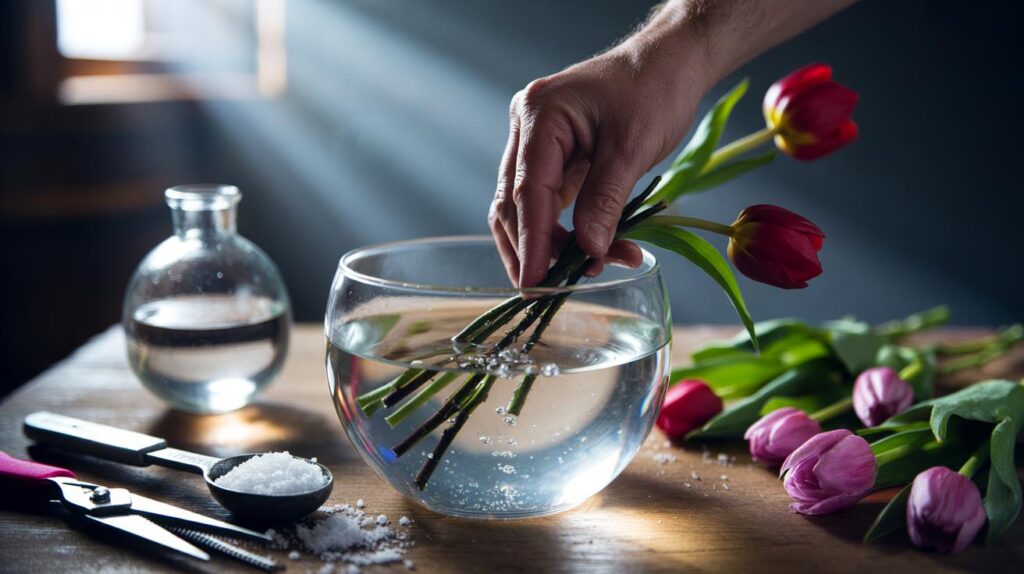 Saltwater rinse extends flower life — how sodium solution energises ...