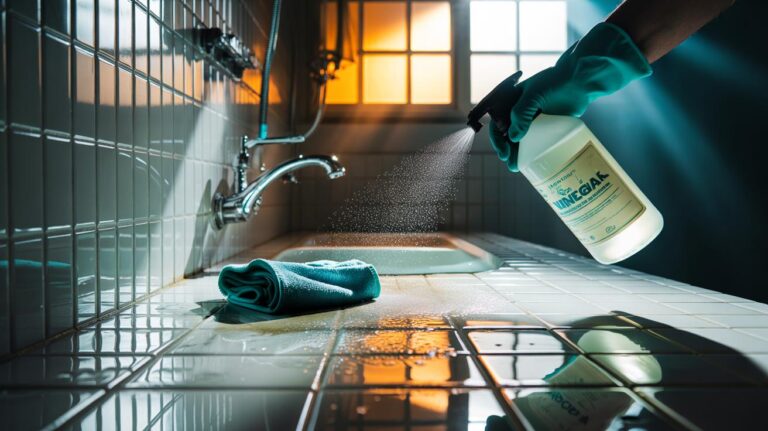 Vinegar dissolves soap scum — how fast action leaves tiles spotless in ...